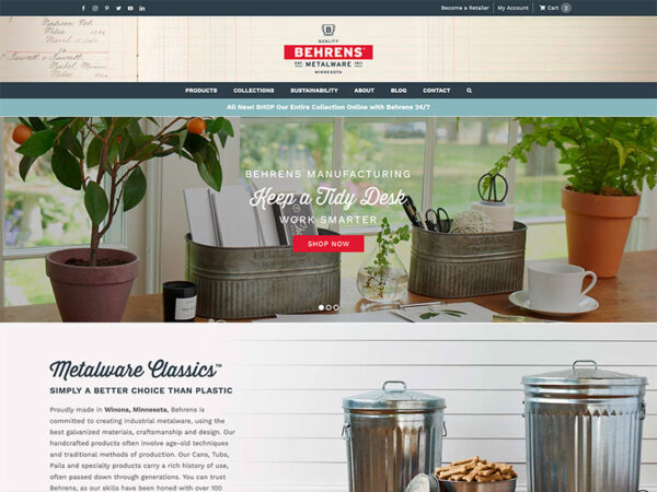 Manufacturing Website Design: Behrens Manufacturing