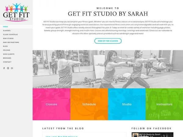 Membership Club Website Design: Get Fit Studios by Sarah
